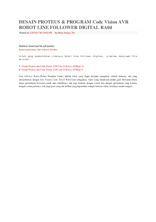 (DOC) DESAIN PROTEUS and PROGRAM Code Vision A