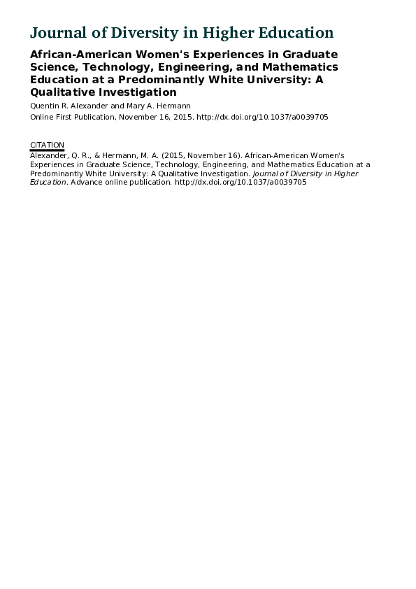 (PDF) Journal of Diversity in Higher Education