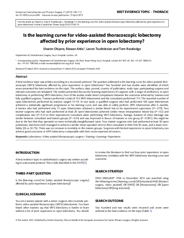 Pdf The Influence Of Prior Multiport Experience On The Learning Curve For Single Port