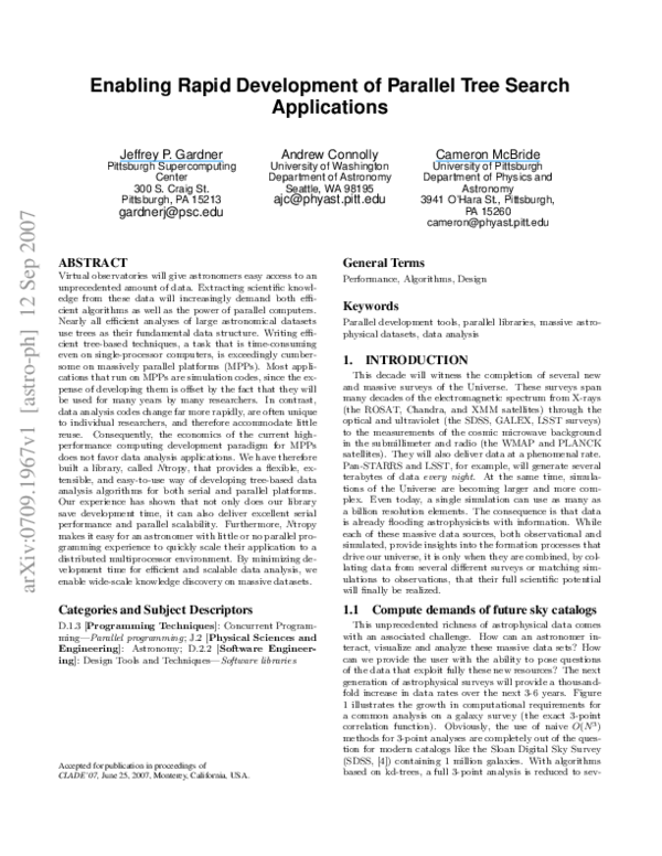 (PDF) Enabling rapid development of parallel tree search applications