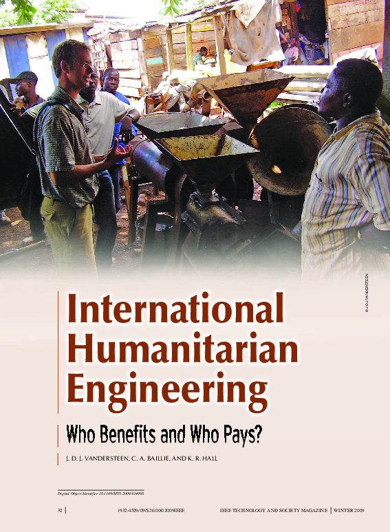 (PDF) International humanitarian engineering