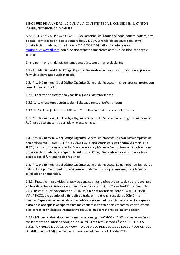 (DOC) Demanda laboral marjorie espinoza | Jorge Bedon Arciniega ...