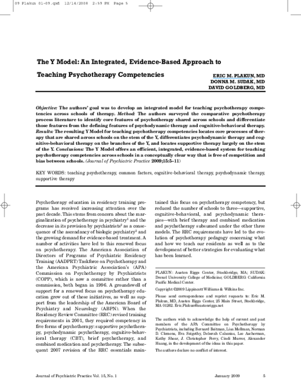 (PDF) The Y Model: An Integrated, Evidence-Based Approach to Teaching ...