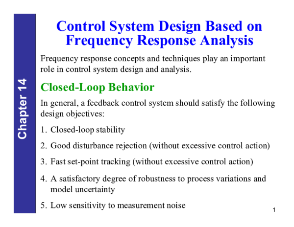 (PDF) Control System Design Based on Frequency Response Analysis