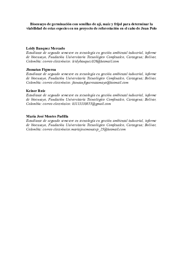 (DOC) Informe bioensayo