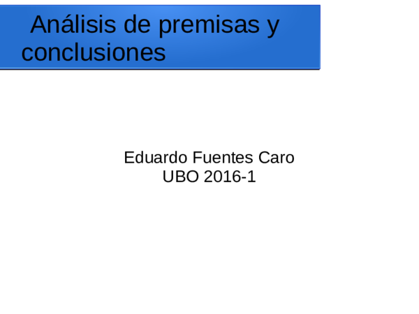 (PDF) Análisis de premisas y conclusiones