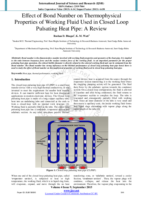 (PDF) Effect of Bond Number on Thermophysical Properties of Working Fluid Used in Closed Loop ...