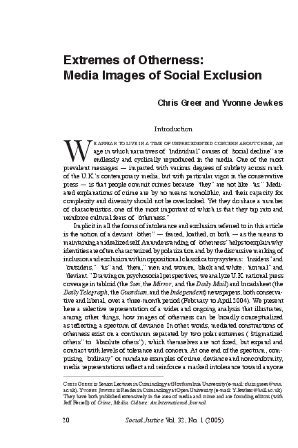 (PDF) ‘Extremes of Otherness: Media Images of Social Exclusion’, Social ...