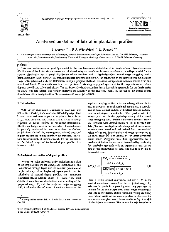 (PDF) Analytical modeling of lateral implantation profiles (1995)