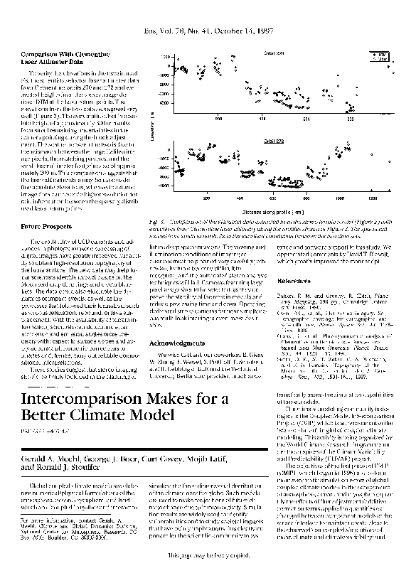(PDF) Intercomparison makes for a better climate model