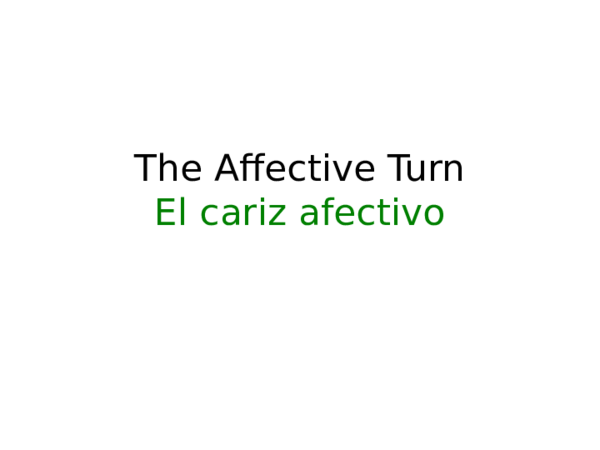 (PPT) The affective turn
