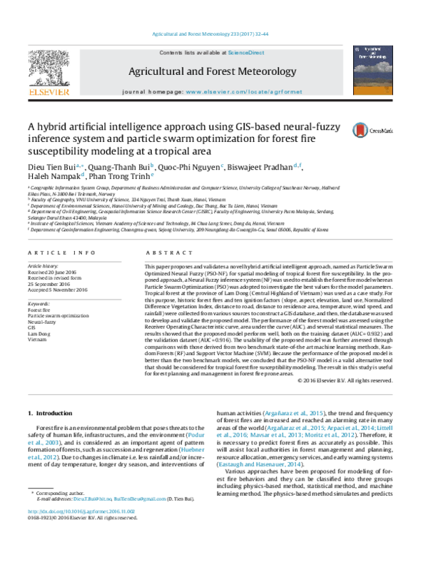 Pdf A Hybrid Artificial Intelligence Approach Using Gis Based Neural Fuzzy Inference System
