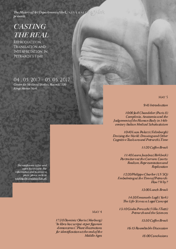 (PDF) Casting the Real in Petrarch's Time, York, 4-5 May 2017 | Luca ...