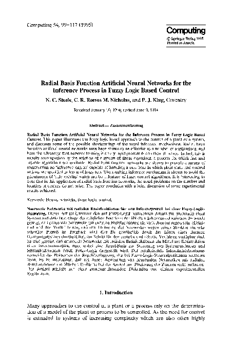 (PDF) Radial basis function artificial neural networks for the inference process in fuzzy logic ...