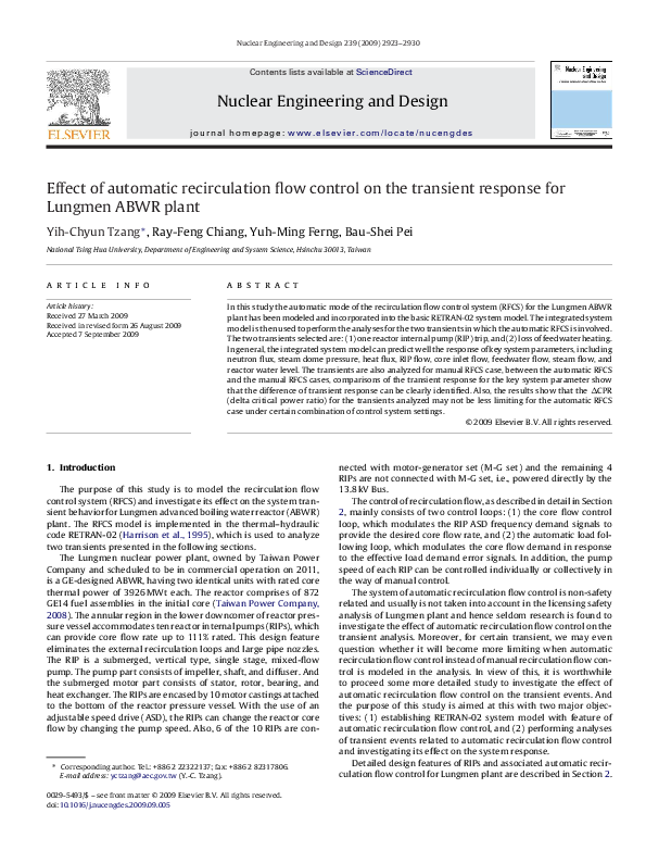 (PDF) Effect of automatic recirculation flow control on the transient ...