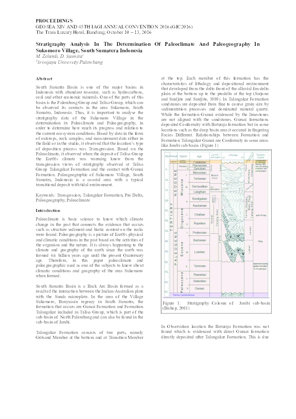 (PDF) Stratigraphy Analysis In The Determination Of Paleoclimate And ...