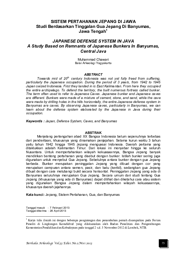 (PDF) JAPANESE DEFENSE SYSTEM IN JAVA A Study Based on Remnants of ...