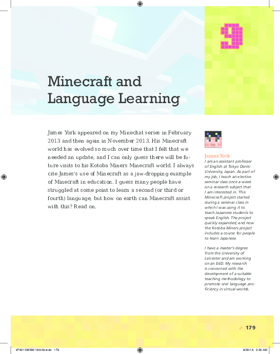 (PDF) Chapter 11: Minecraft and Language Learning