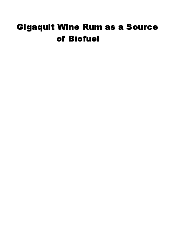 (DOC) Gigaquit Wine Rum as a Source of Biofuel