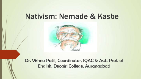 (PDF) Nativism: Nemade and Kasbe