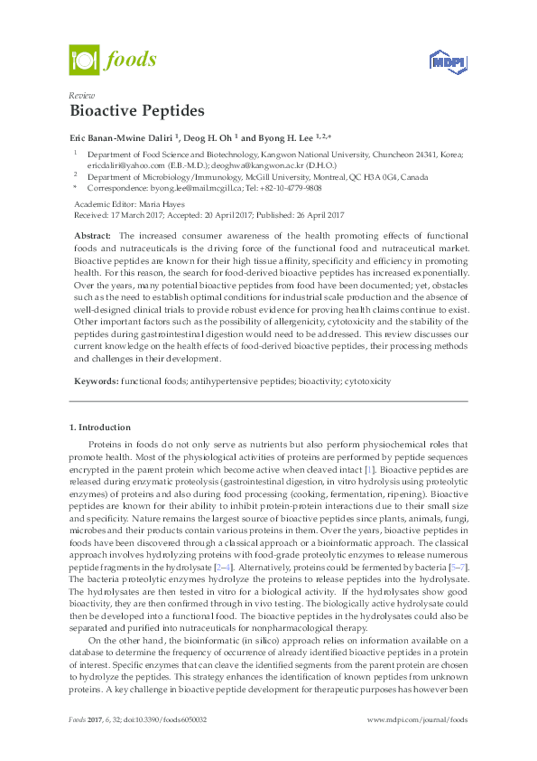 (PDF) Bioactive Peptides