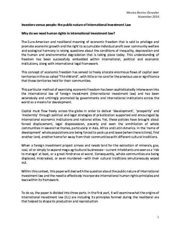 (PDF) Investors versus people: the public nature of international ...