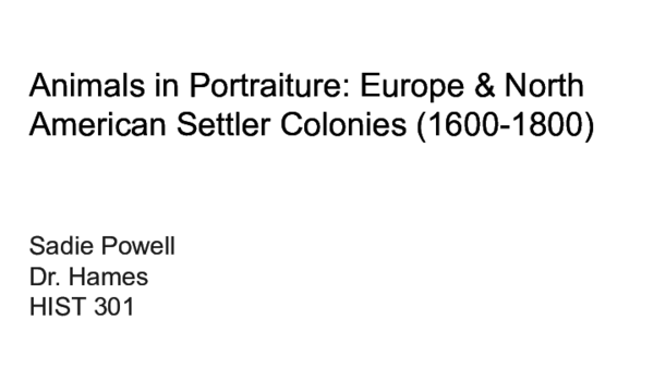 (PPT) Animals in Portraiture: Europe and the North American Colonies ...