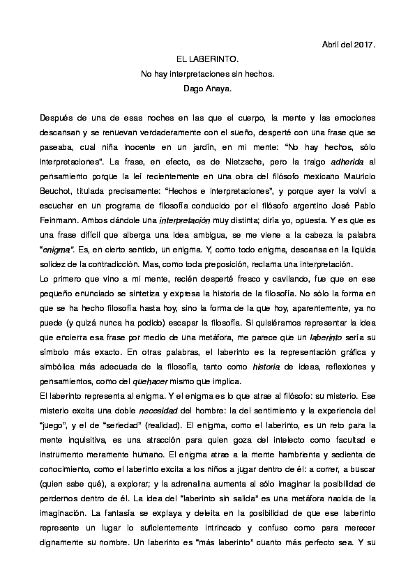 (PDF) El Laberinto