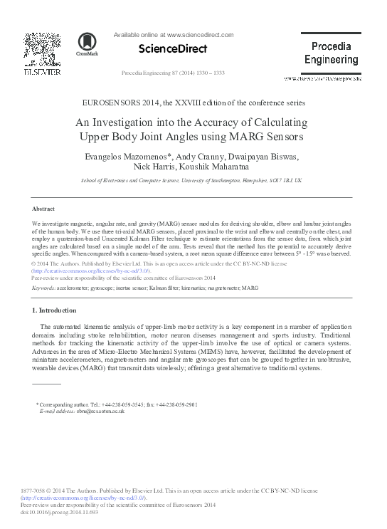 (PDF) An Investigation into the Accuracy of Calculating upper Body ...