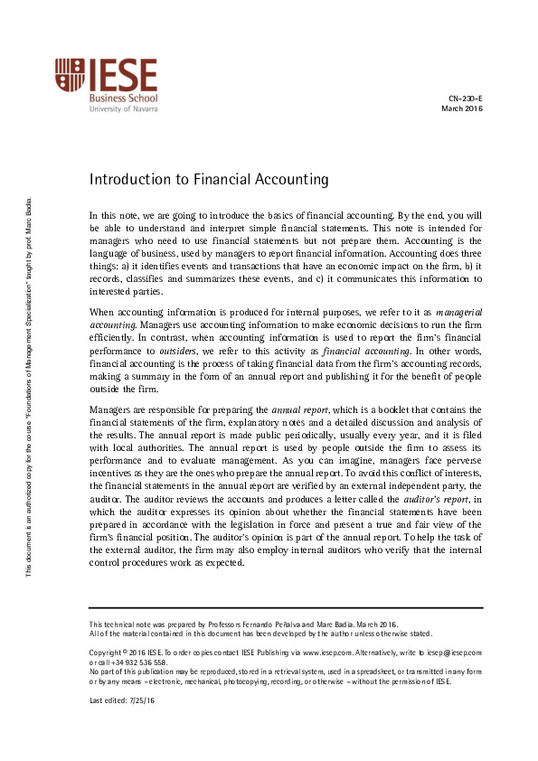 (PDF) Introduction to Financial Accounting