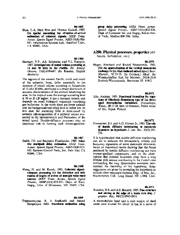 Pdf Coherent Signal Subspace Processing For The Detection And Estimation Of Angles Of Arrival