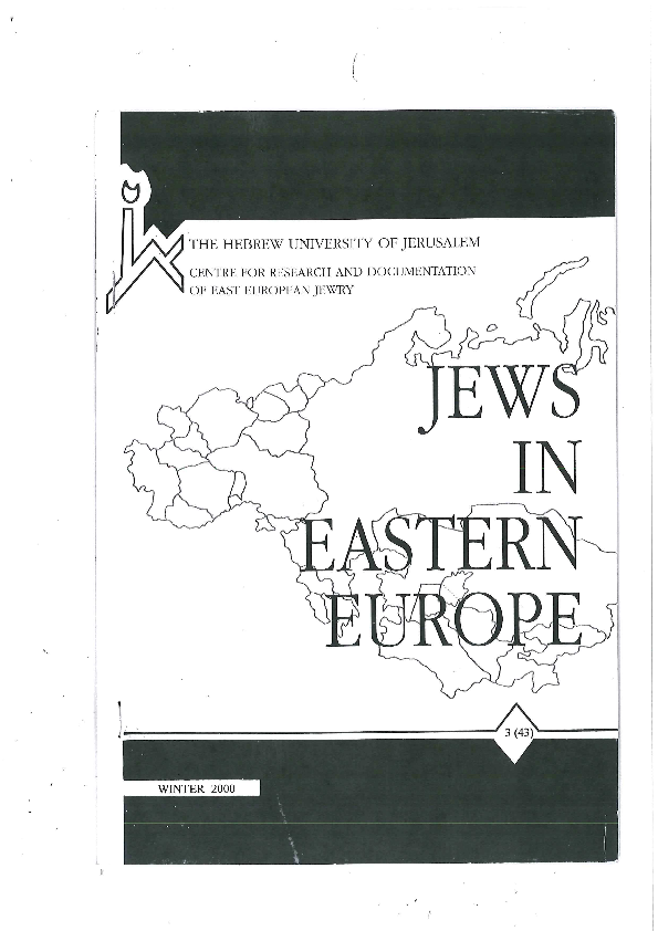 (PDF) The Socio-economic Structure of the Jewish Population of the USSR ...