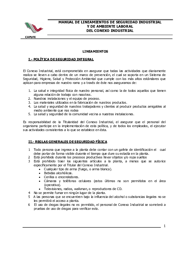 (PDF) Lineamientos de seguridad