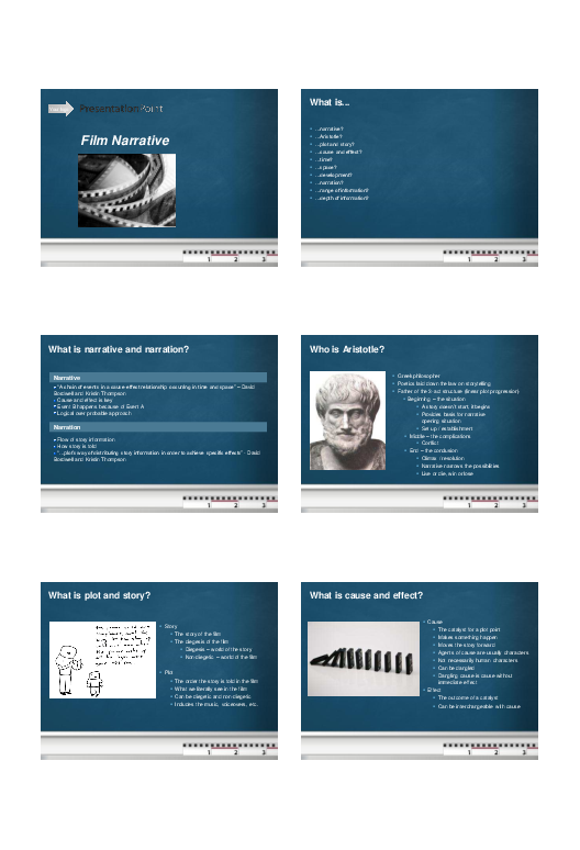 (PDF) Film Narrative - Film Plot, Story