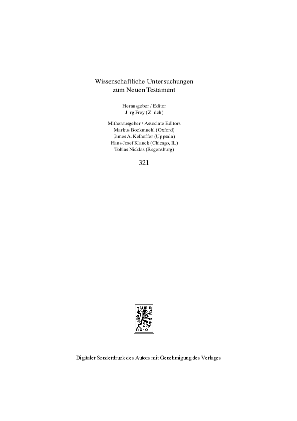 (PDF) Jesus und die jüdischen Wundertäter: Eine Detailstudie am ...