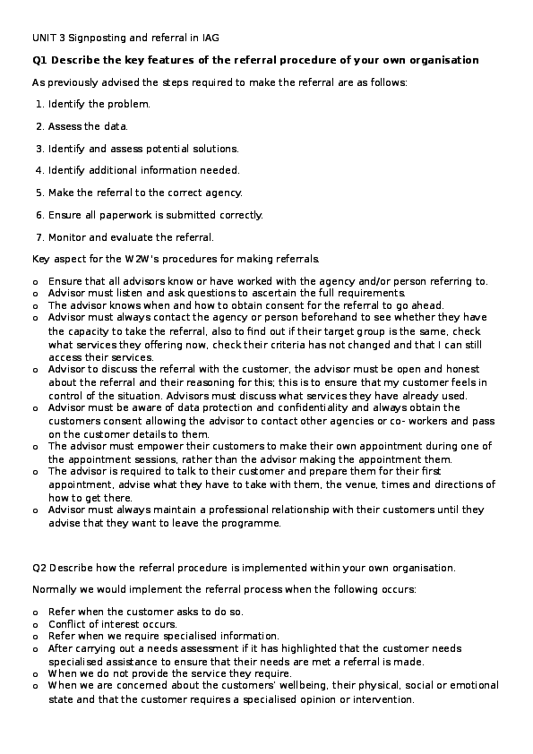 (DOC) UNIT 3 Signposting and referral in IAG