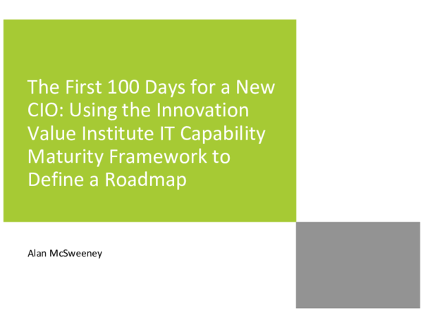 (PDF) The First 100 Days for a New CIO: Using the Innovation Value ...