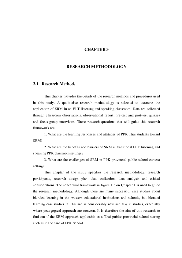 (PDF) RESEARCH METHODOLOGY 3.1 Research Methods