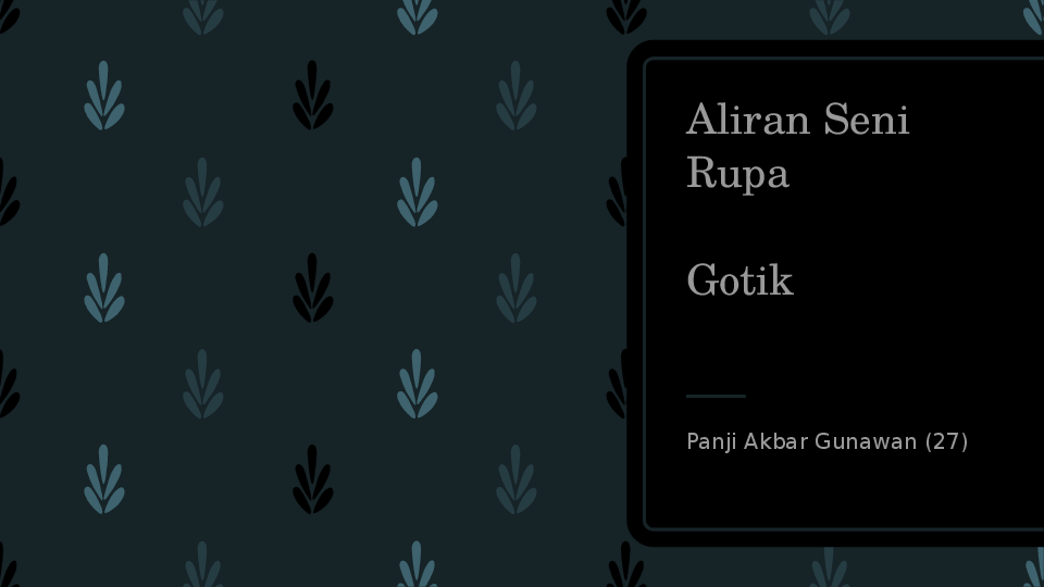 (PPT) Aliran Seni Rupa Gotik