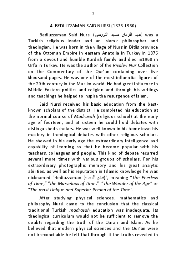 (PDF) 4. BEDIUZZAMAN SAID NURSI (1876-1960).pdf
