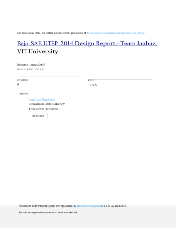 (DOC) Baja Design report