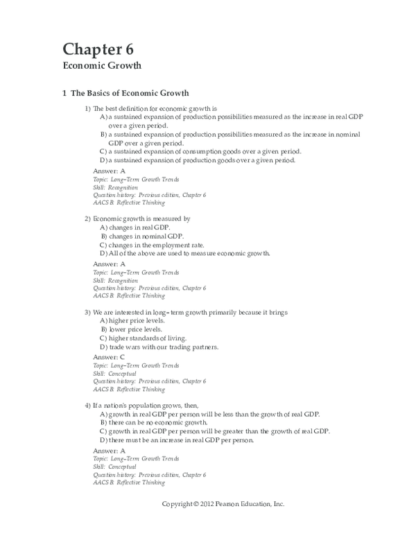 (PDF) Chapter 6 Economic Growth 1 The Basics of Economic Growth