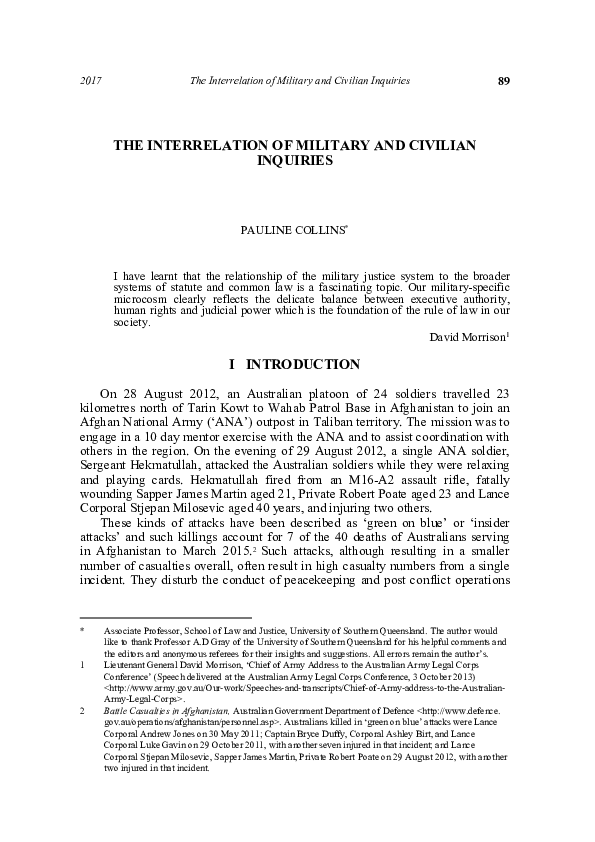 (PDF) The civil courts’ challenge to military justice and its impact on ...