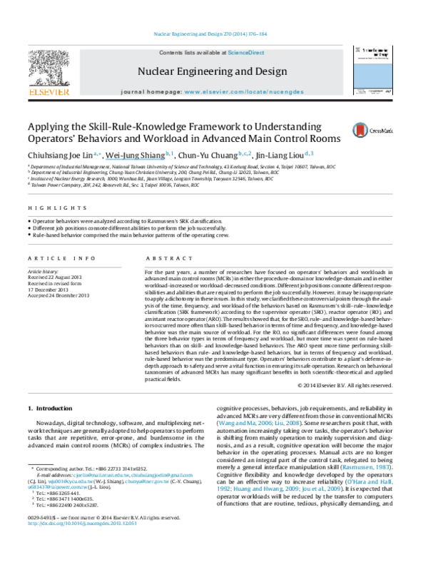(PDF) Applying the Skill-Rule-Knowledge Framework to Understanding ...