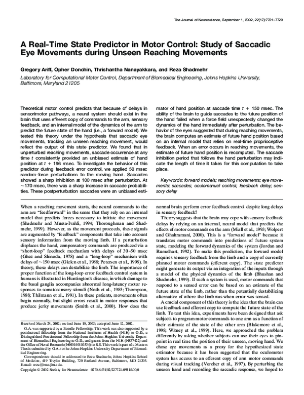 (PDF) Gregory Ariff, Opher Donchin, Thrishantha Nanayakkara, and Reza ...