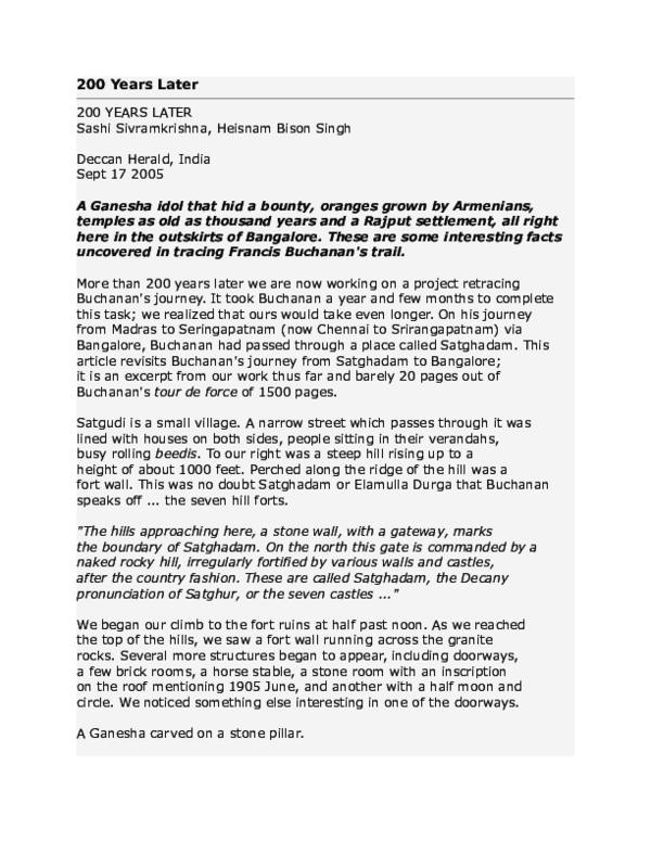 (DOC) 200 Years Later