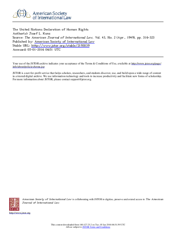 (PDF) Declaration of human rights