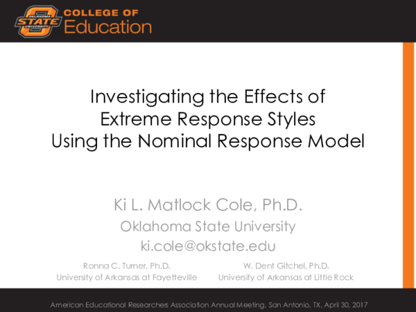 (PDF) Investigating the Effects of Extreme Response Styles Using the Nominal Response Model