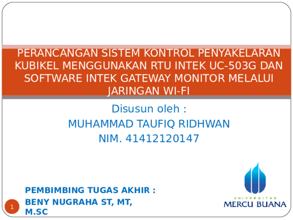 (PPT) Perancangan Sistem Kontrol Penyakelaran Kubikel.ppt