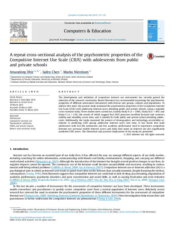 (PDF) A Repeat Cross-sectional Analysis of the Psychometric Properties ...